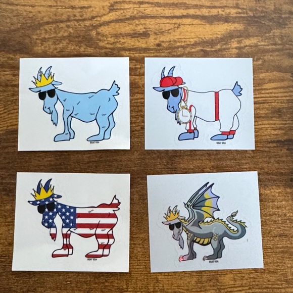 Goat Usa | Art | Goat Usa Sticker Set Blue Red Gray | Poshmark